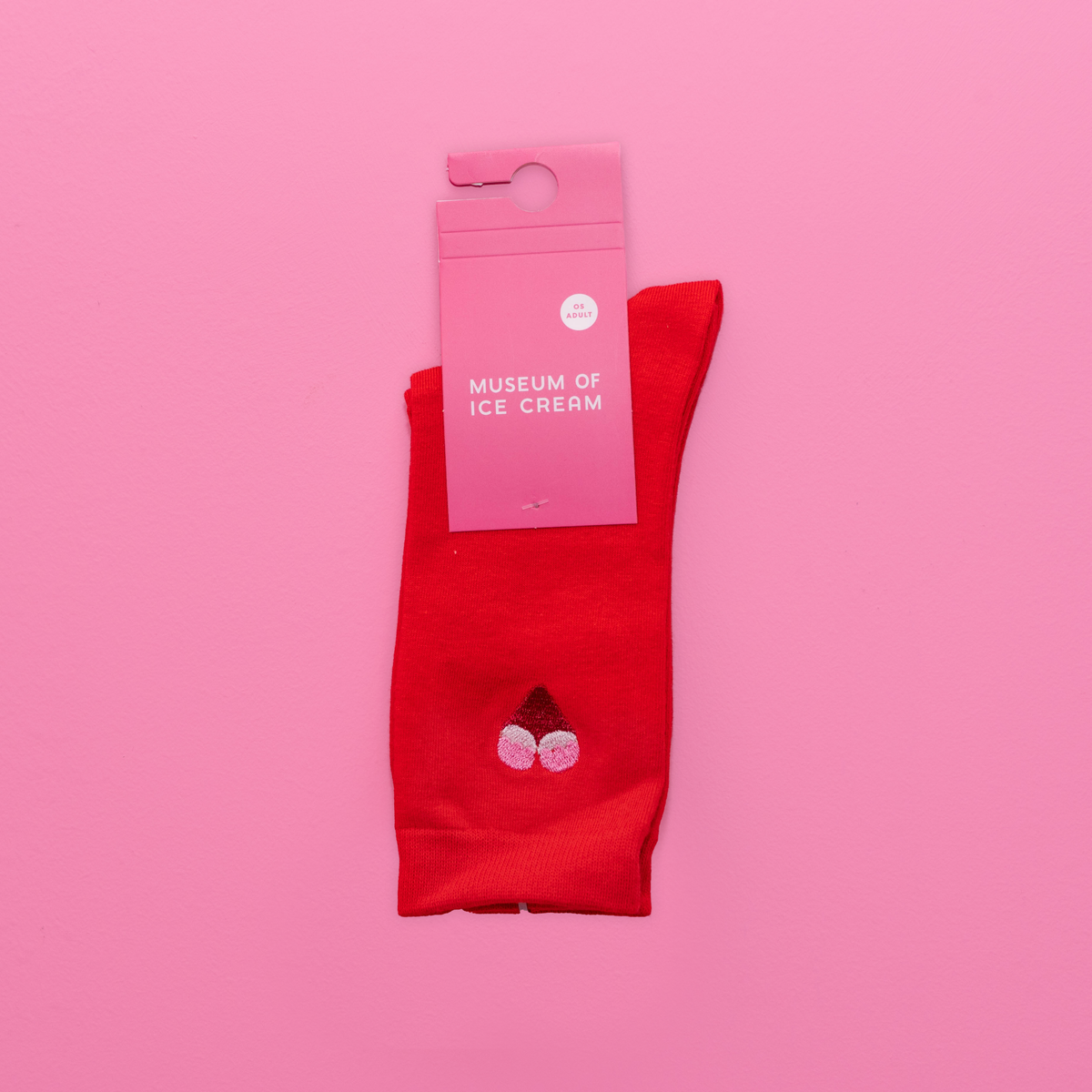 RED DOUBLE SCOOP ADULT SOCKS – Museum of Ice Cream Singapore